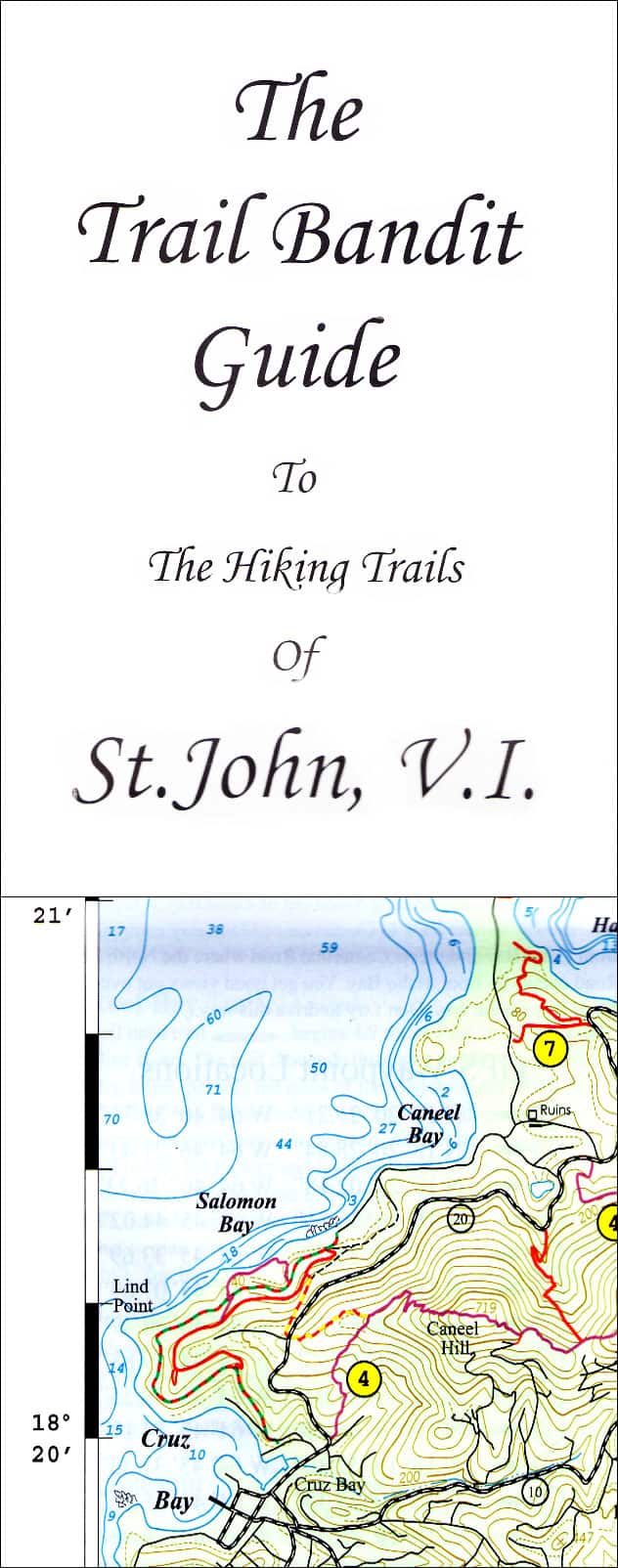 St. John Trail Bandit Hiking Map/Guide - VItraders.com