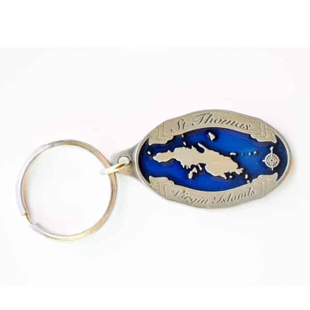 St. Thomas Map Keychain - VItraders.com