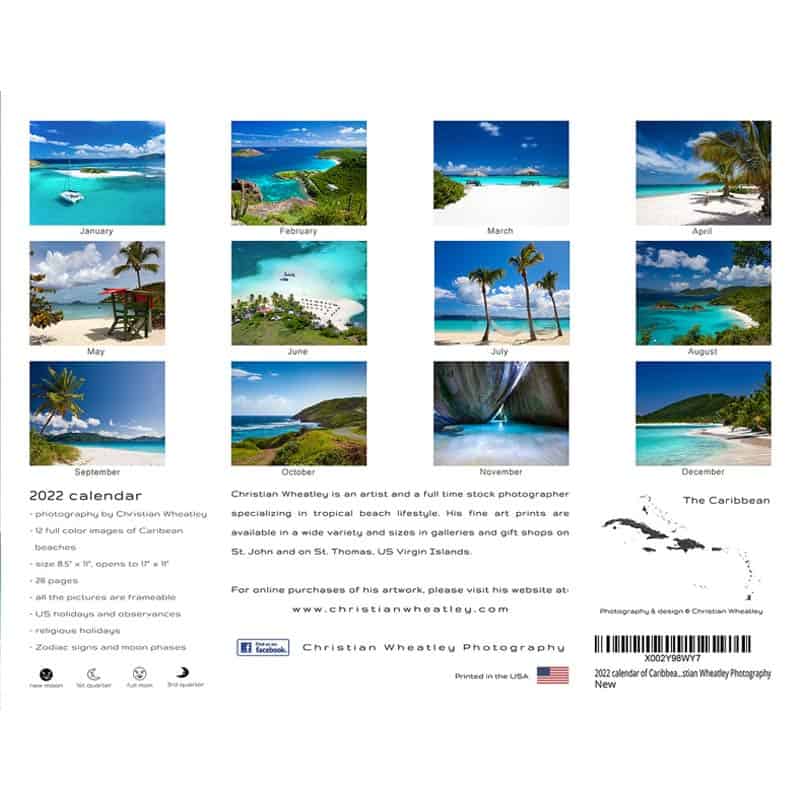2022 Caribbean Beaches Calendar